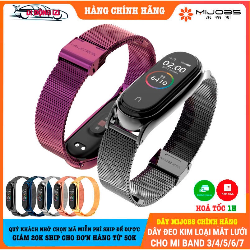 Dây Đeo Kim Loại Mắt Lưới Cho Mi Band 8/ 7/ 6/ 5/ 4/ 3 Pro - Mijobs Chính Hãng - Chất Lượng Tiêu ...