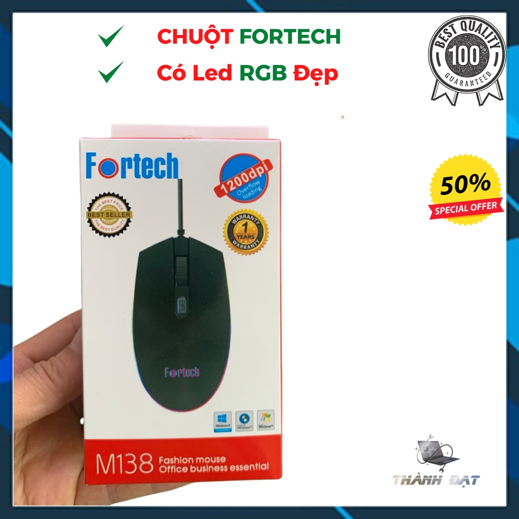 Chuột Máy Tính, Chuột Máy Tính Có Dây,Chuột Fortech M138 cổng USB ...