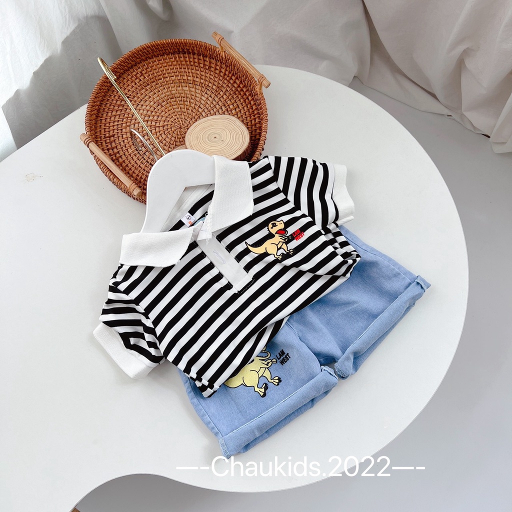 SALE BỘ CỘC TAY ÁO POLO QUẦN JEAN CAO CẤP CHO BÉ TRAI(PLKL) | Shopee ...