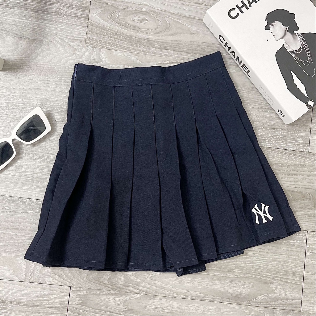 Chân váy xếp ly MLB chuẩn loại 1 logo thêu (ảnh thật) | Shopee Việt Nam