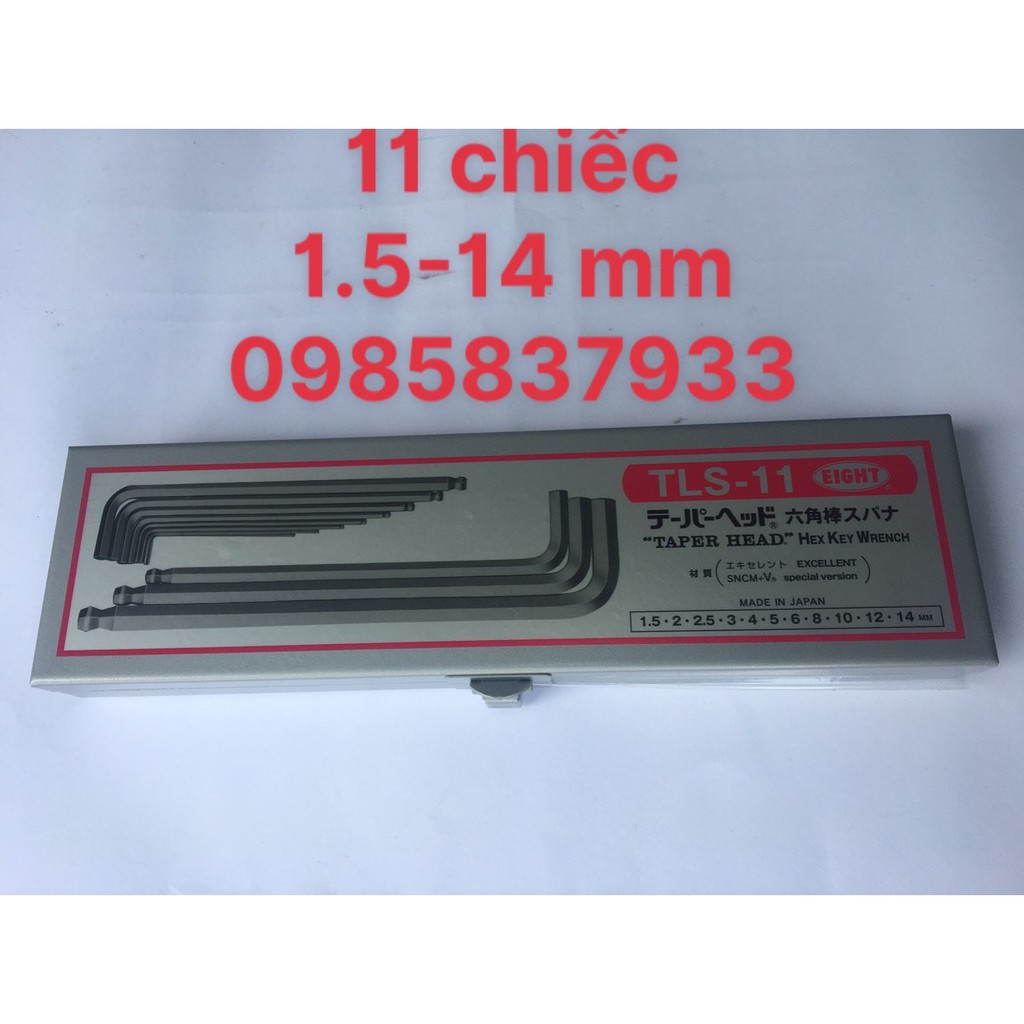 Bộ lục giác 11 chiếc 1.5 -14 mm TLS-11 Eight Nhật chất lượng tại Máy cầm tay NTT bảo hành dài ...