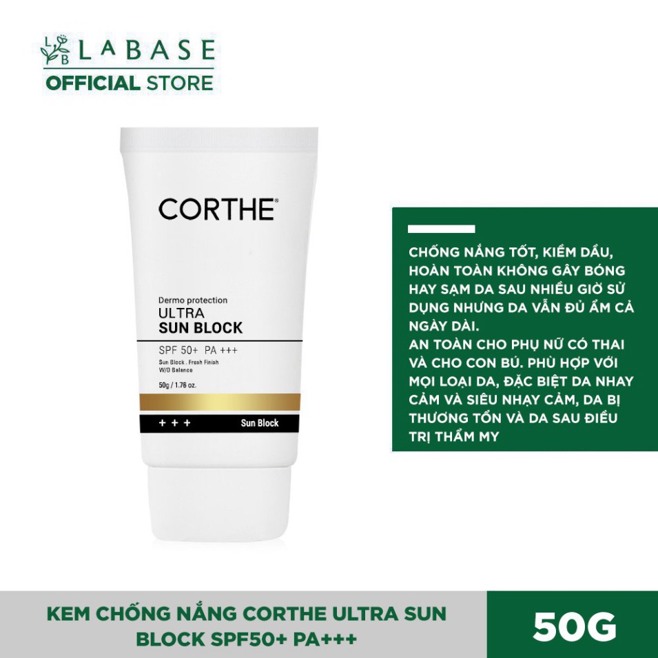 Kem chống nắng Corthe Ultra Sun Block SPF50+ PA+++ 50g | Shopee Việt Nam