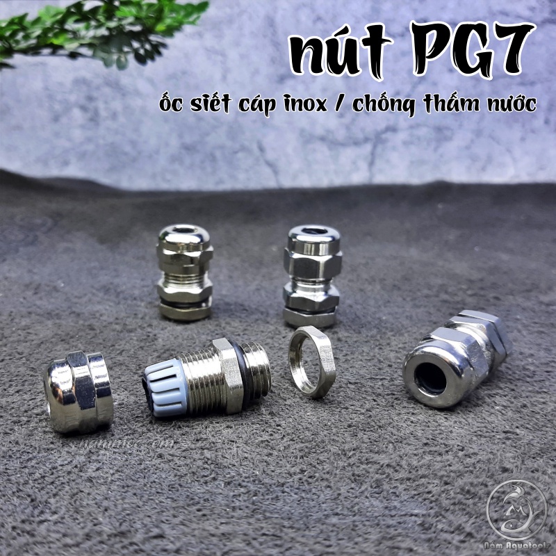 Nút PG7 INOX - Nút Siết Cáp inox PG7 (1 nút) | Dùng Chế Lọc, DIY Lọc ...