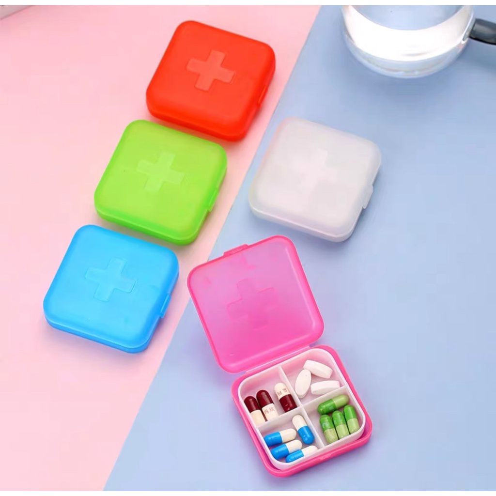 Hộp đựng thuoc chia 4 ngăn chữ thập mang đi du lịch tiện lợi HD448 ...