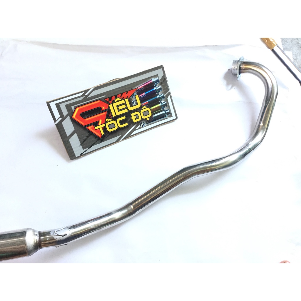 Cổ pô INOX THẲNG GẮN NHIỀU LOẠI XE WAVE, SI, EXCITER, WINER, SONIC ...