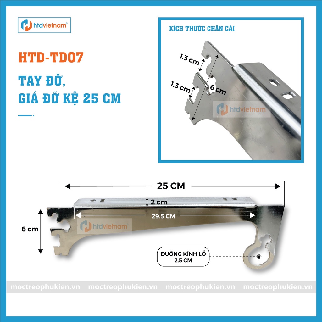 TAY ĐỠ GỖ, VỪA ĐỠ KỆ VỪA TREO THANH TRÒN HTD-TD07 | Shopee Việt Nam
