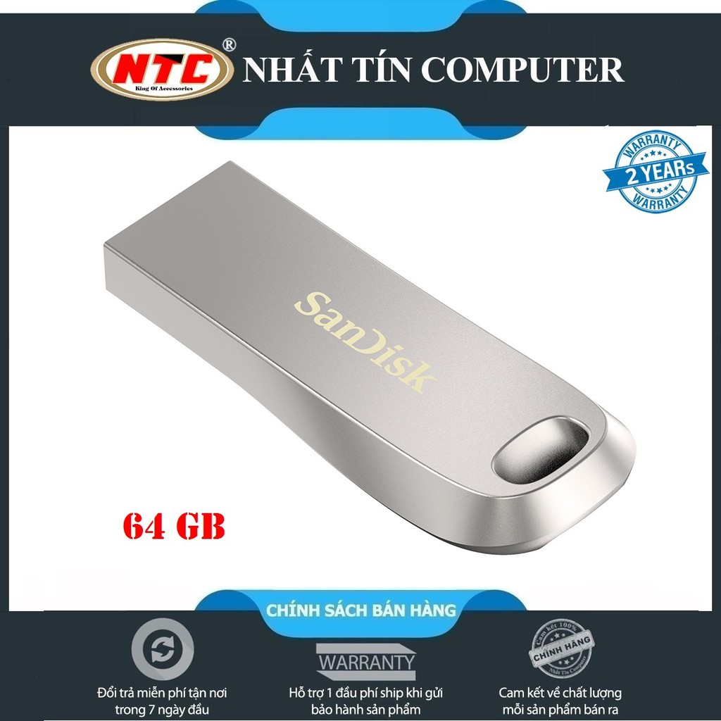 USB 3.1 SanDisk Ultra Luxe CZ74 64GB 150MB/s (Bạc) - Nhất Tín Computer ...