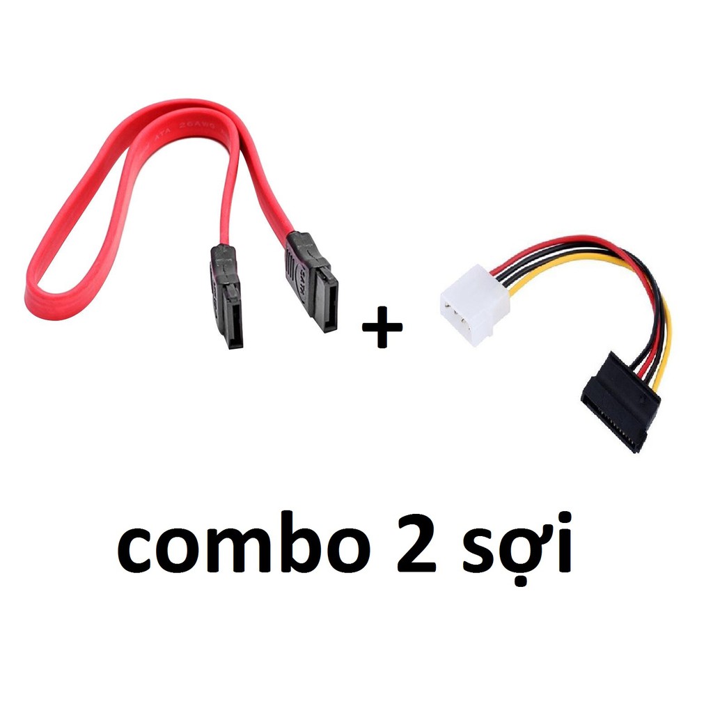 Cáp Nguồn SATA , Cáp Tín Hiệu SATA , Cáp HDD SATA - COMBO 2 Sợi Cáp ...