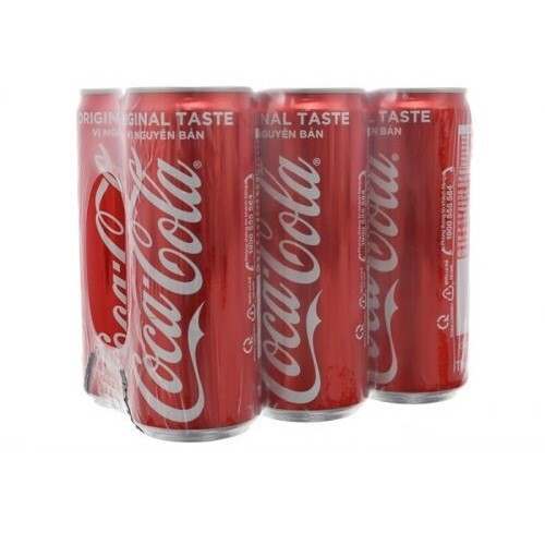 Lốc 6 lon coca vị nguyên bản - Nước ngọt coca lon 320ml | Shopee Việt Nam