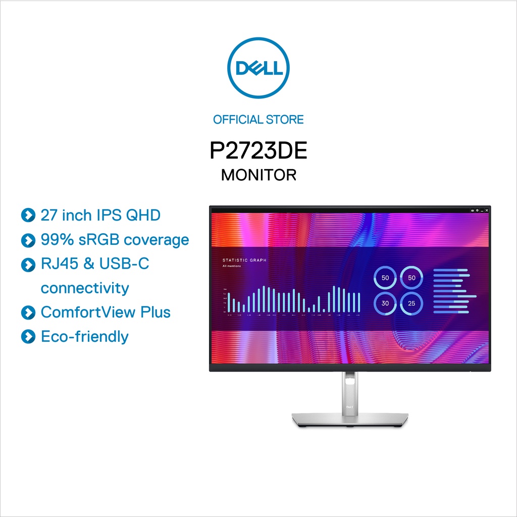 Màn Hình Dell P2723DE 27" QHD LED IPS 8ms 60Hz HDMI DP USB_C - Hàng ...