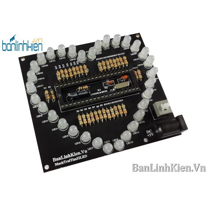 [VH] Bộ tự ráp mạch Led Trái Tim 32 Led quà tặng [VH] | Shopee Việt Nam