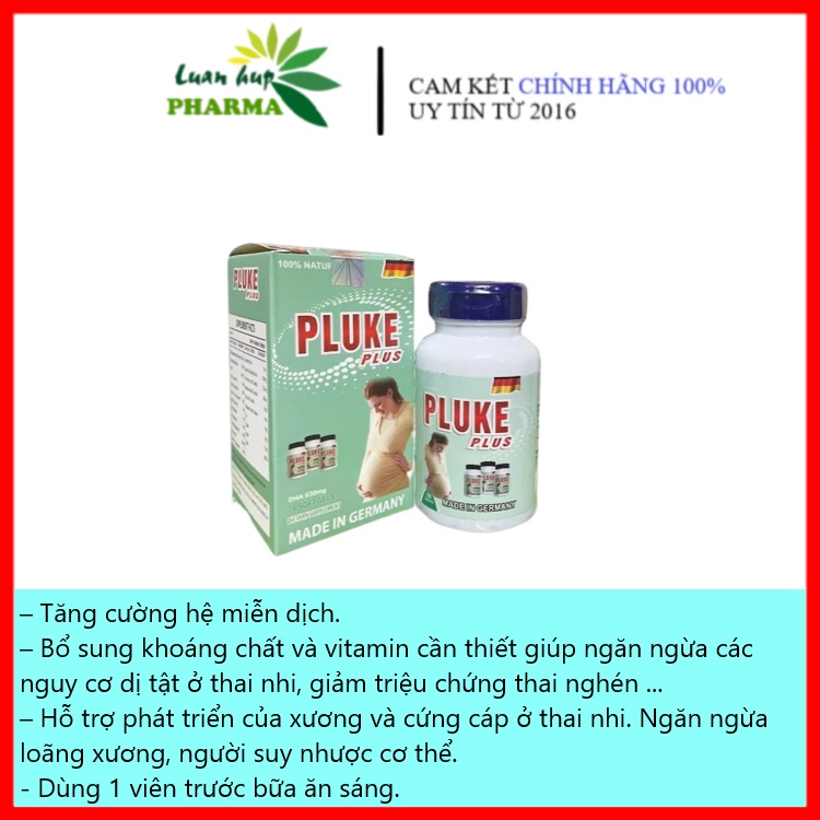 PLUKE plus - Nhập khẩu Đức - Viên bổ bà bầu tổng hợp | Shopee Việt Nam