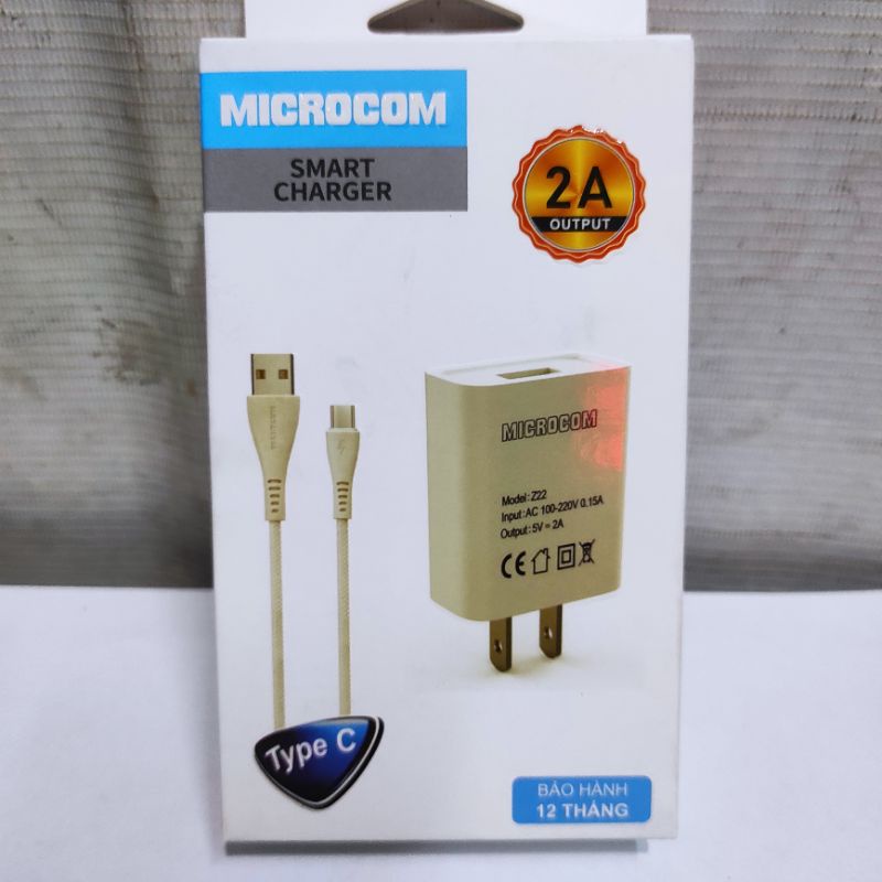 Bộ sạc Type C chính hãng Microcom vn | Shopee Việt Nam