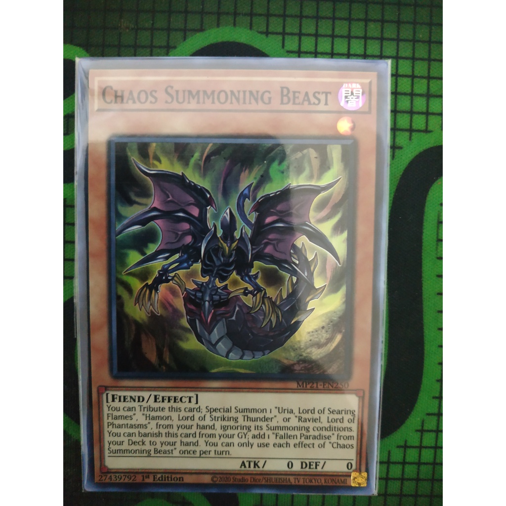 [Thẻ Bài Yugioh Chính Hãng] Chaos Summoning Beast - MP21-EN250 | Shopee ...
