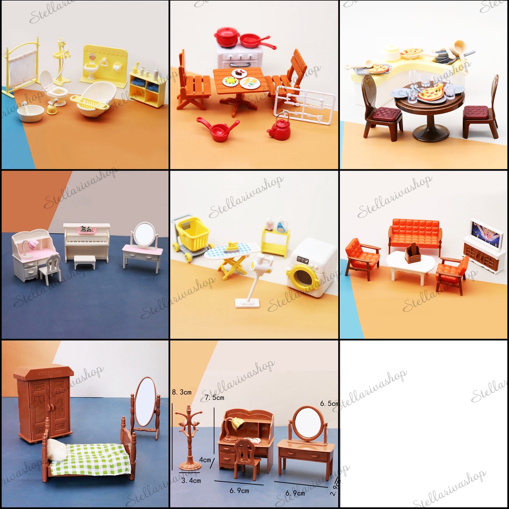 Full bộ các vật dụng gia đình cho nhà búp bê,1:12 dollhouse OB11 | Shopee Việt Nam