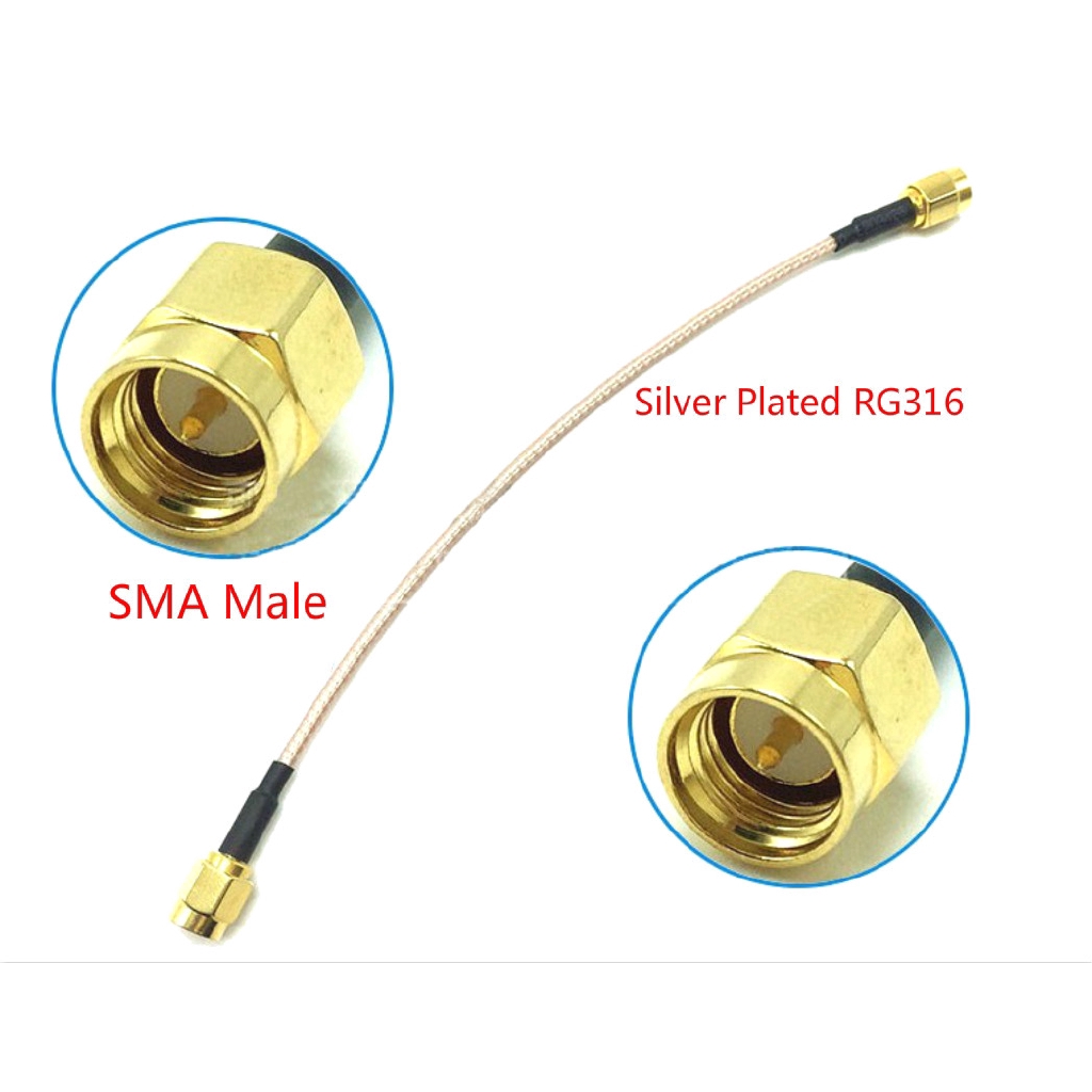 Cáp kết nối mạ bạc RF SMA đầu cắm sang SMA SMA-JJ RG316 | Shopee Việt Nam