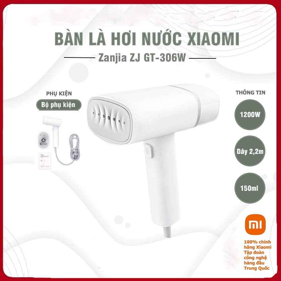Bàn là hơi nước Xiaomi Mijia Zanjia ZJ GT-306LW bàn ủi hơi nước cầm tay nhỏ gọn công suất 1200W ...