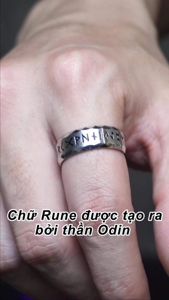 Nhẫn nam Mercury Rune Viking-Trang sức, phụ kiện đeo tay thời trang ...