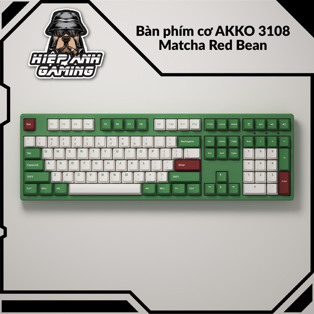 Bàn phím cơ AKKO 3108 Matcha Red Bean | Hàng chính hãng bảo hành 12 ...