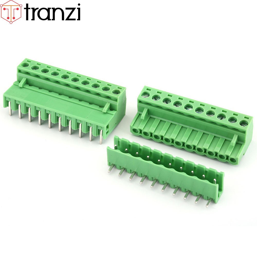 Cầu đấu 5.08mm 2EDG5.08 2P 3P 4P 5P 6P 7P 8P 9P 10P 11P 12P bộ đực cái chân cắm cong xanh ...