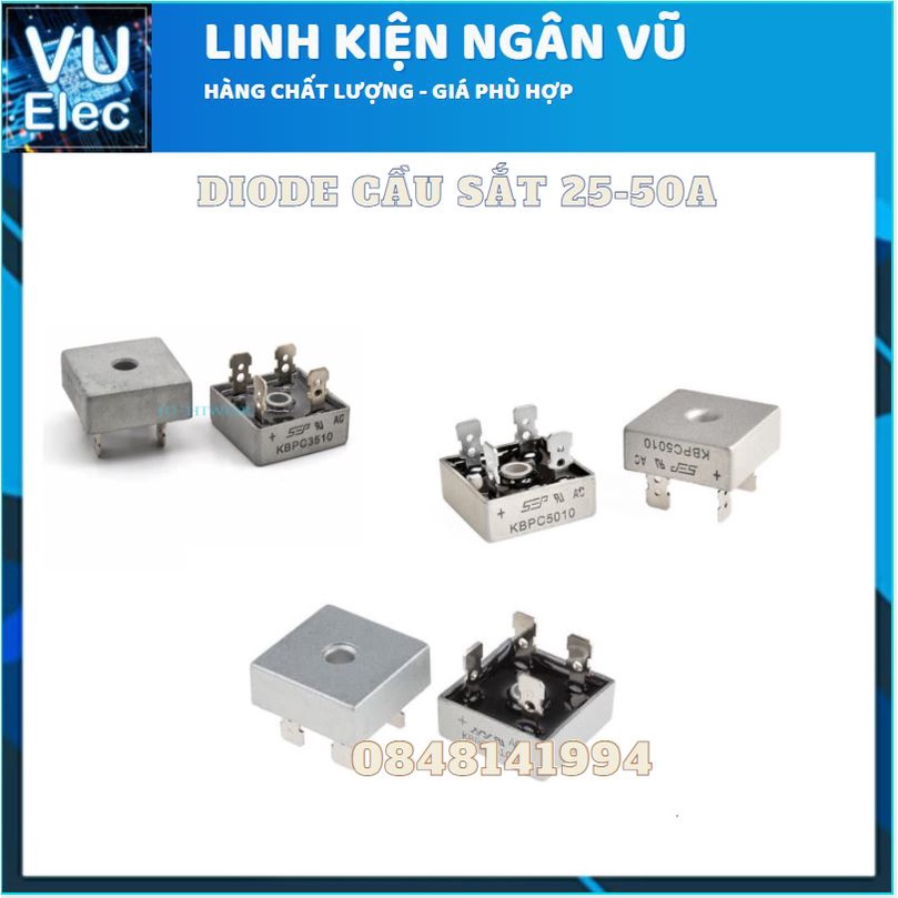Cầu diode 35A-50A 1000V KBPC5010 ( cầu sắt) | Shopee Việt Nam
