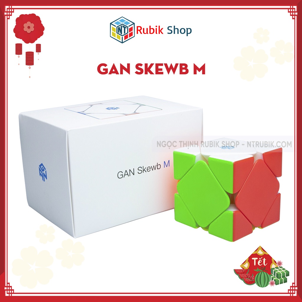 [Siêu Phẩm] Rubik Gan Skewb Stickerless có nam châm sẵn | Shopee Việt Nam