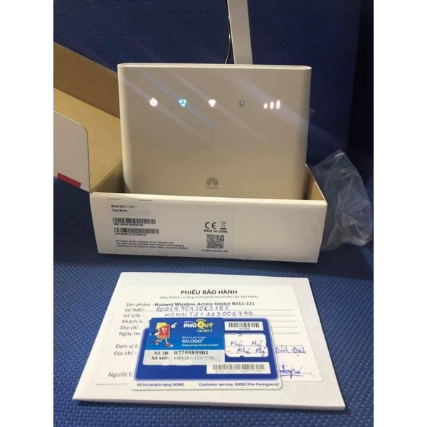 Bộ Phát WIFI 4G HUAWEI B311-221 Mobifone Mới 95% | Shopee Việt Nam