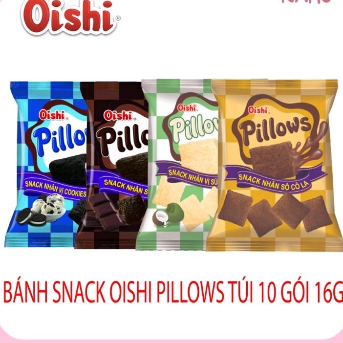 Bánh snack Oishi Pillows túi 10 gói 14g | Shopee Việt Nam