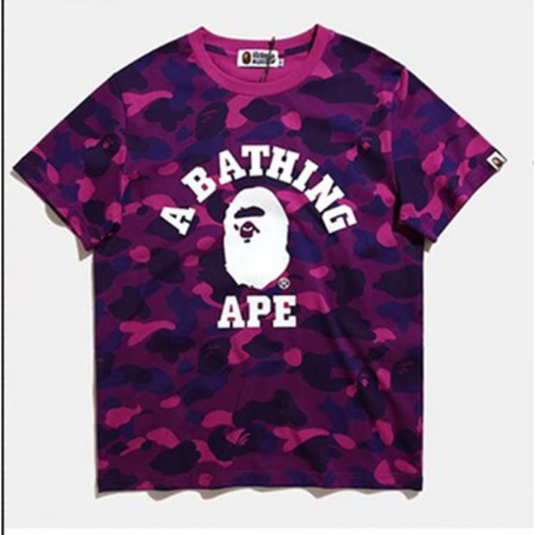 Áo thun Bape nam nữ màu xanh ,áo phông Bape tím, t-shirt bape,tee Bape ...