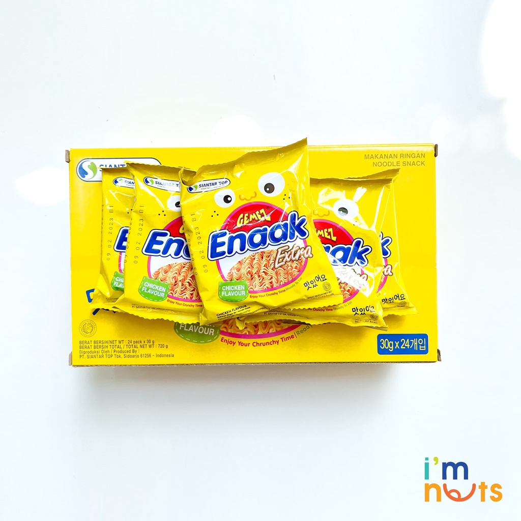 Snack mì trẻ em Enaak Indonesia vị gà truyền thống thùng 24 gói x 30g ...
