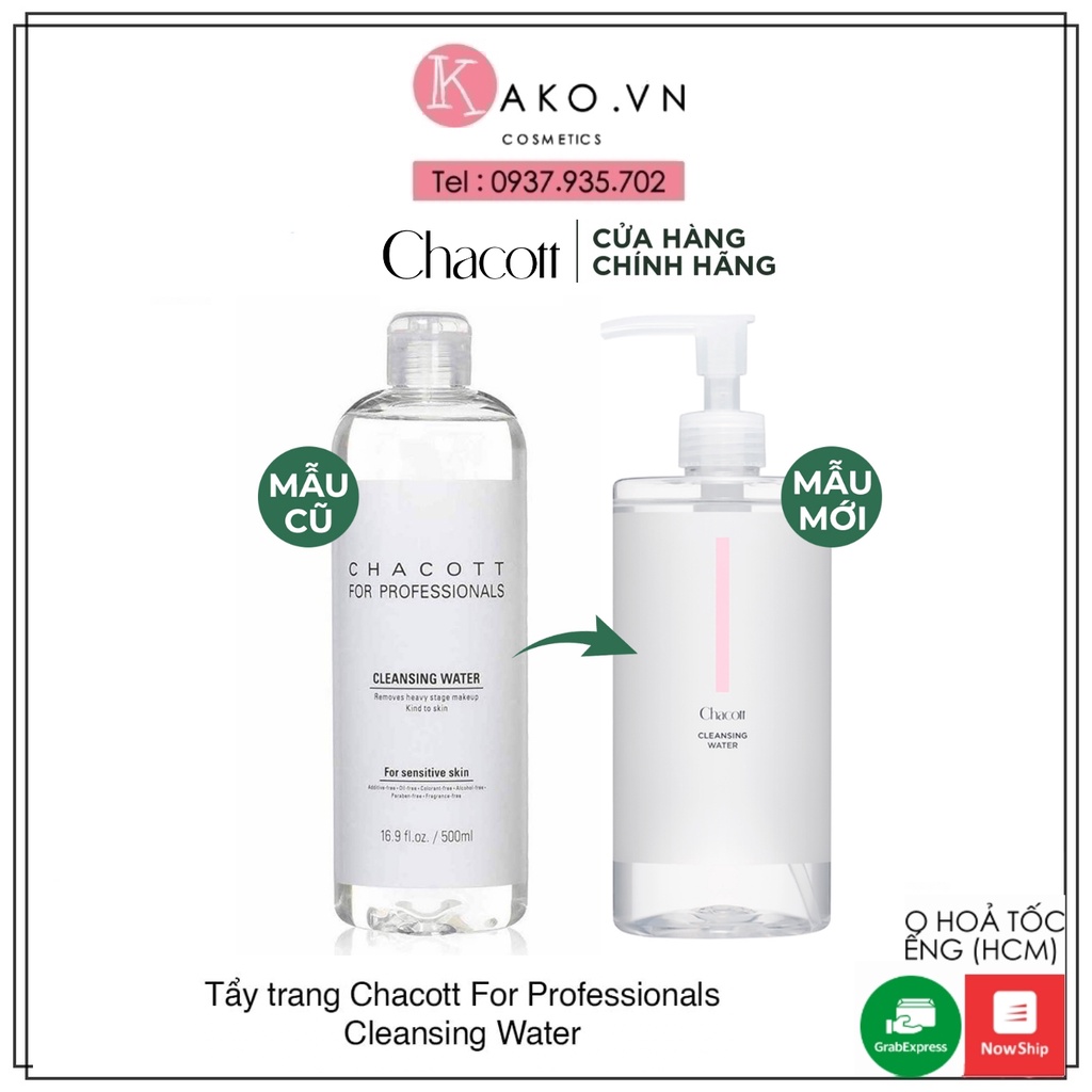 Nước tẩy trang Chacott For Professionals Cleansing Water, 500ml | Shopee Việt Nam