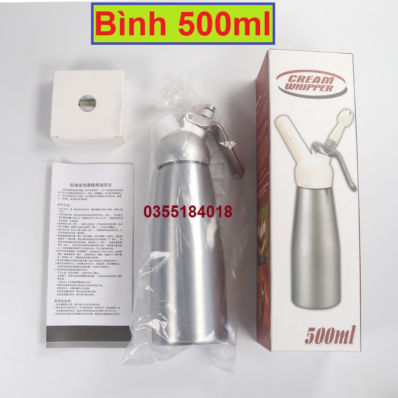 Bình xịt kem tươi Inox Cream Whipper 500ml 1000ml | Shopee Việt Nam
