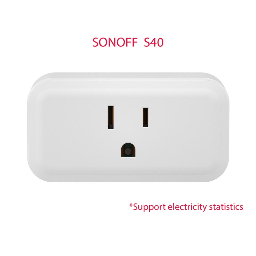 Ổ cắm điện thông minh SONOFF S40/ S40 Lite US 15A kết nối Bluetooth Google điều khiển từ xa ...