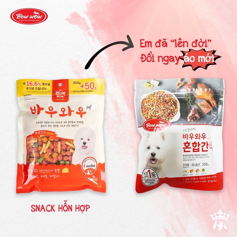 SNACK HỖN HỢP CHO CHÓ BOW WOW (350gr) | Shopee Việt Nam