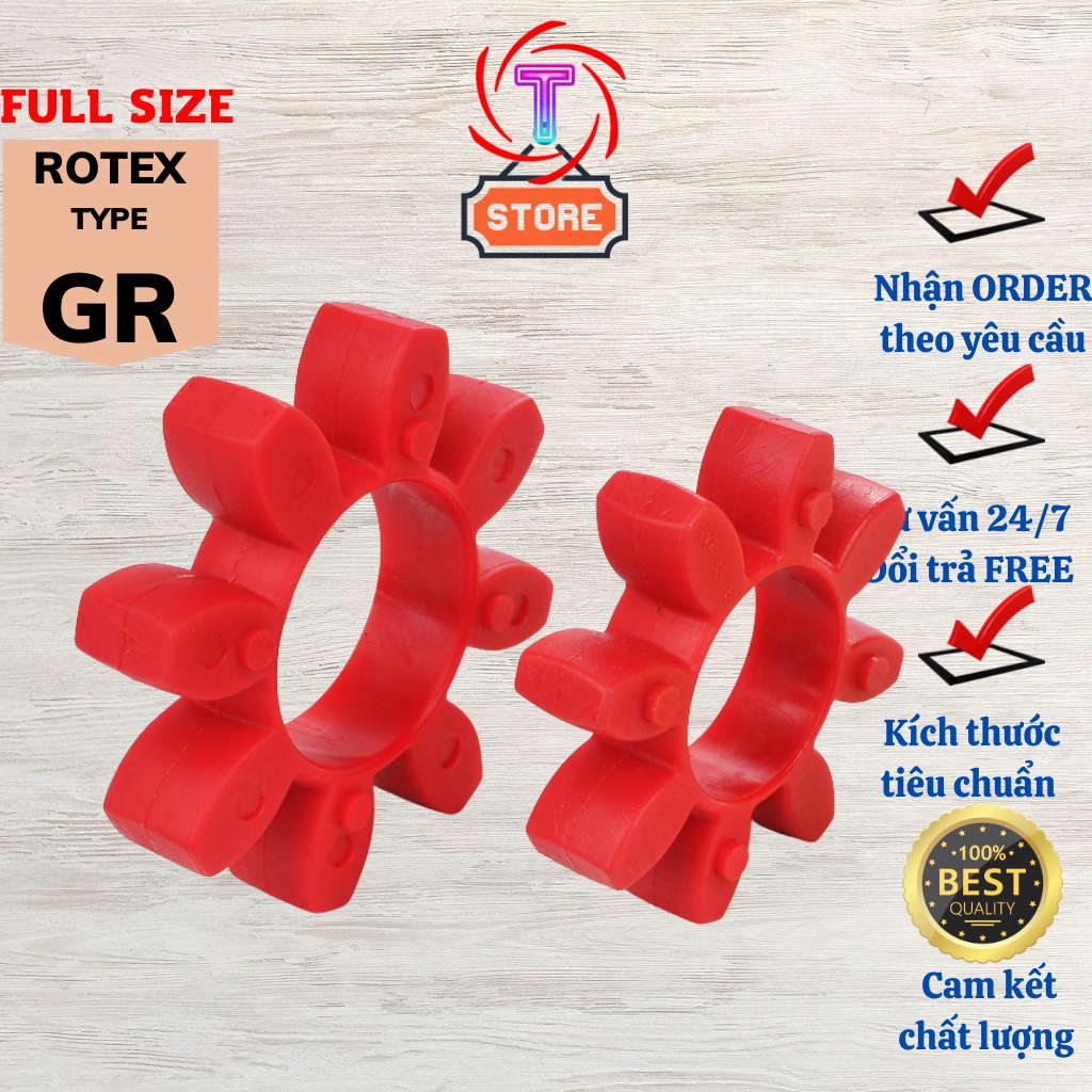 Giảm Chấn Cho Khớp Nối Rotex Type GR Series Full Size GR14, GR19, GR24, GR28, GR38, GR42, GR48 ...