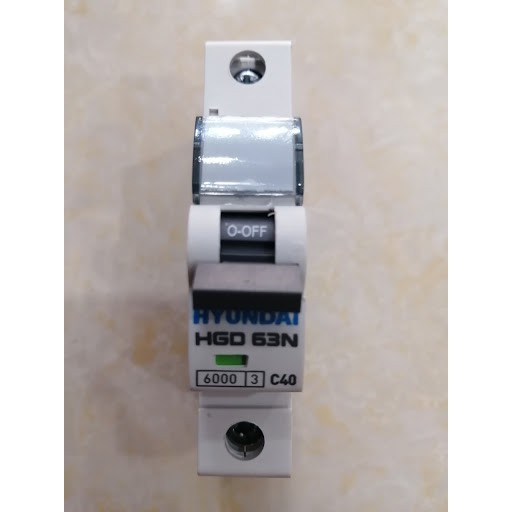 Cầu dao điện HYUNDAI (APTOMAT) Át tép MCB 1 Pha Hyundai HGD63N 1P 6~63A 6kA - HGD63N 1P 6kA ...