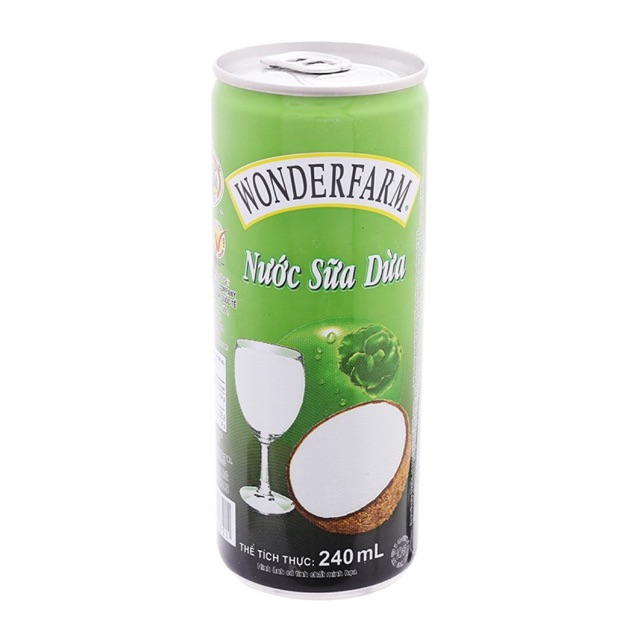 NƯỚC SỮA DỪA WONDERFARM LON 240ML | Shopee Việt Nam