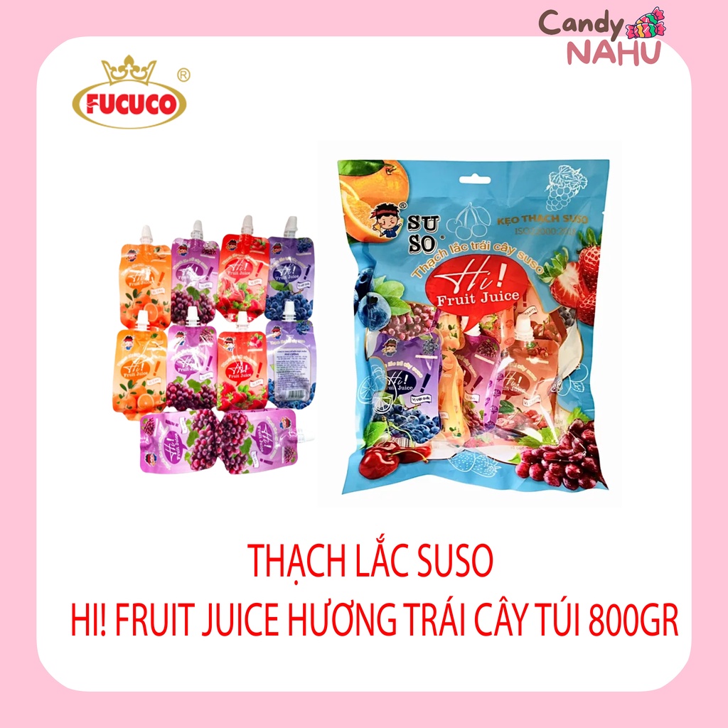 Thạch lắc Suso | Hi! Fruit Juice hương trái cây túi 800gr | Shopee Việt Nam