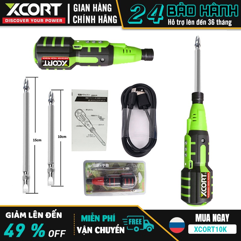 MÁY VẶN VÍT,BỘ TÔ VÍT ĐIỆN ĐA NĂNG 3.6V XCORT | Shopee Việt Nam