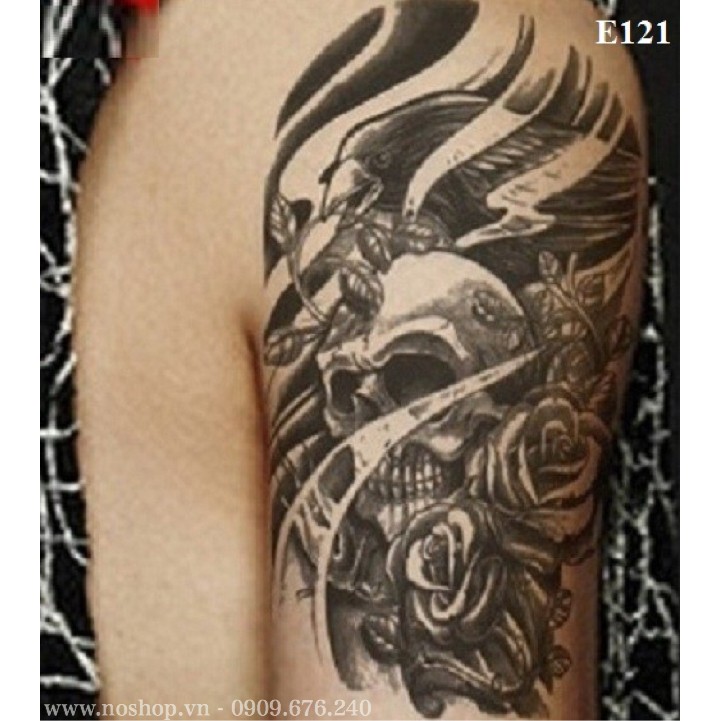 Hình Xăm Dán Đầu Lâu E121 | Shopee Việt Nam