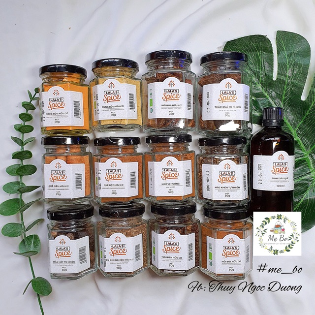[LALA’s SPICE] GIA VỊ TỰ NHIÊN/HỮU CƠ LALALAND (bột quế, hồi, mắc khén ...