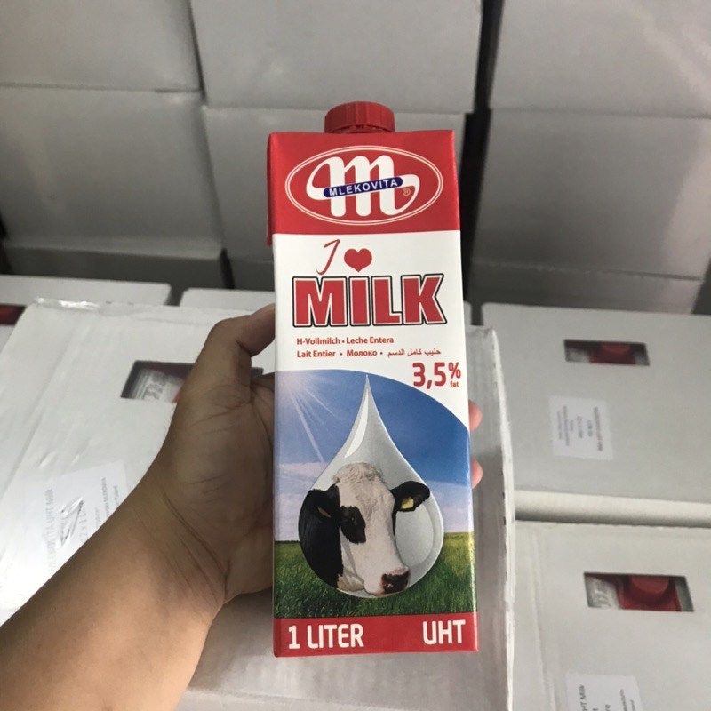 [Date 04/2025] Hộp sữa tươi Balan Mlekovita nhãn i love milk 1Lít ...
