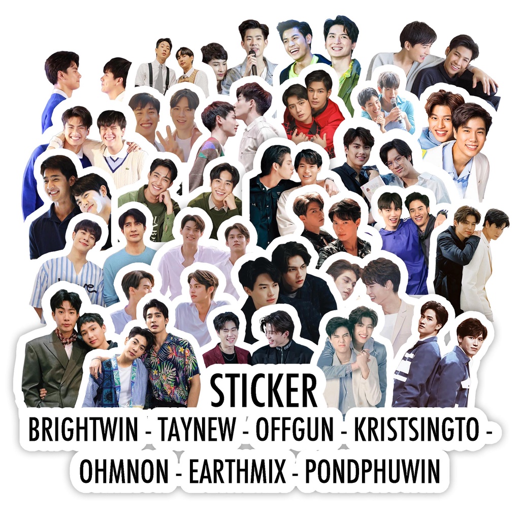 SET 10/30/50 hình sticker BrightWin/Ohmnon/TayNew/KristSingto/OffGun ...