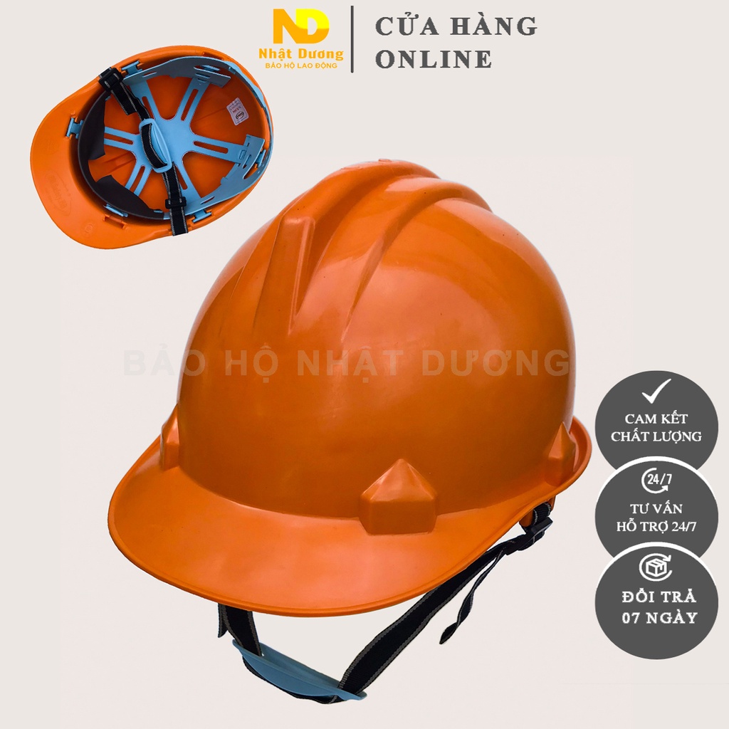 Mũ bảo hộ lao động màu cam N004 Nón bảo hộ lao động giá rẻ cho công nhân xây dựng | Shopee Việt Nam