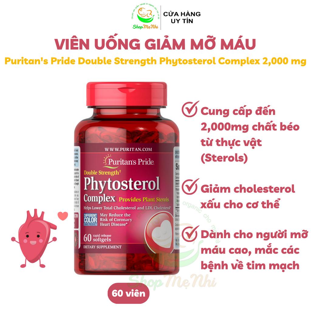VIÊN UỐNG GIẢM MỠ MÁU PHYTOSTEROL PURITAN’S PRIDE DOUBLE STRENGTH ...