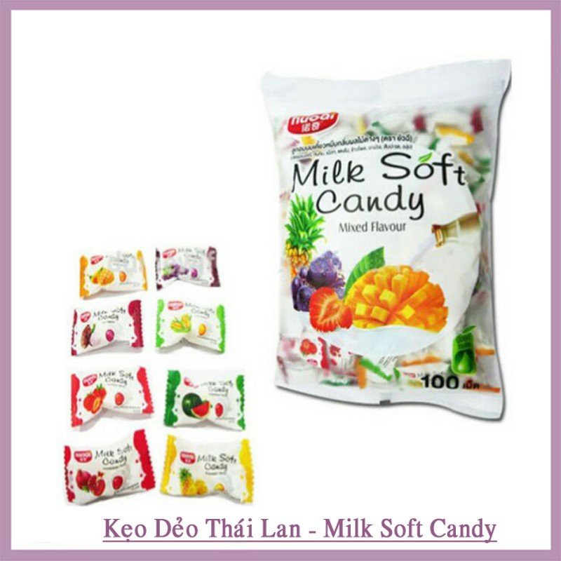 Kẹo Dẻo Milk Soft Thái Lan 24 Vị Gói 320G | Shopee Việt Nam