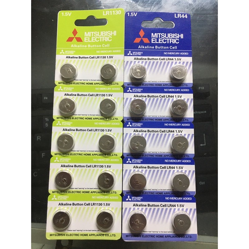 Pin cúc áo Mitsubishi 1,5V- 1 vỉ 10 viên- LR44(AG13)/ LR1130 - chính ...