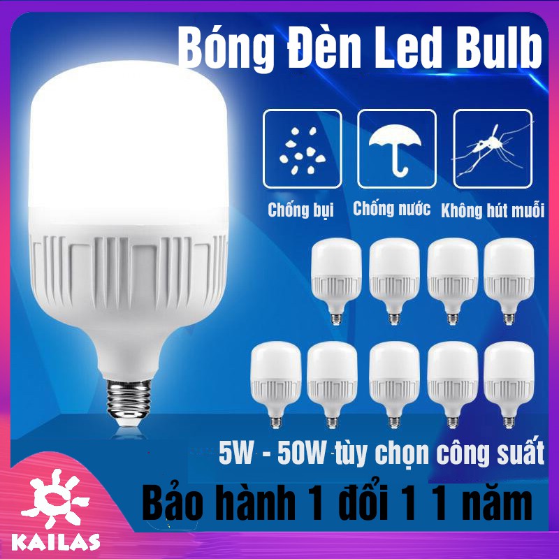 Bóng Đèn Led Trụ Siêu Sáng, Tiết Kiệm Điện, Bóng Led Buld 5W, 10W, 15W ...