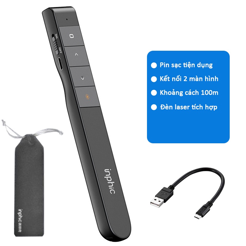 Bút Trình Chiếu Powerpoint Thuyết Trình Laser SIDOTECH Inphic L1P Chiếu ...