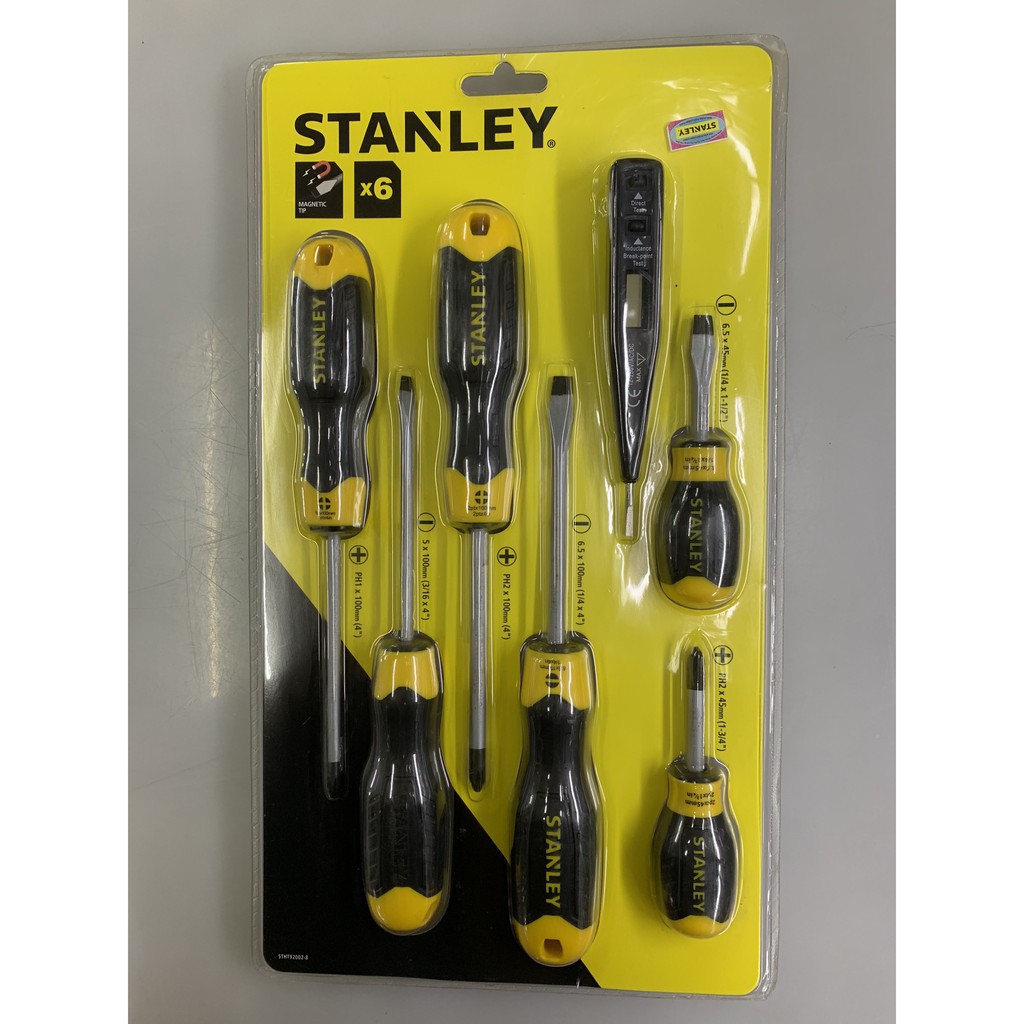 Bộ tô vít từ 6 cây STANLEY kèm bút thử điện - STMT66679 | Shopee Việt Nam
